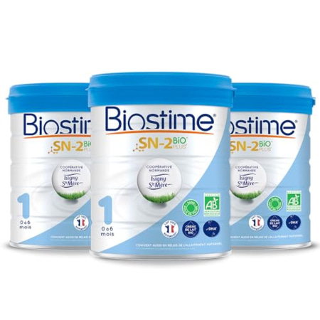 Lait infantile Bio 1er âge en poudre Biostime : Comparateur, Avis, Prix