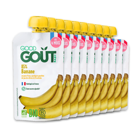 Pack de 10 gourdes banane Bio Good Goût : Comparateur, Avis, Prix