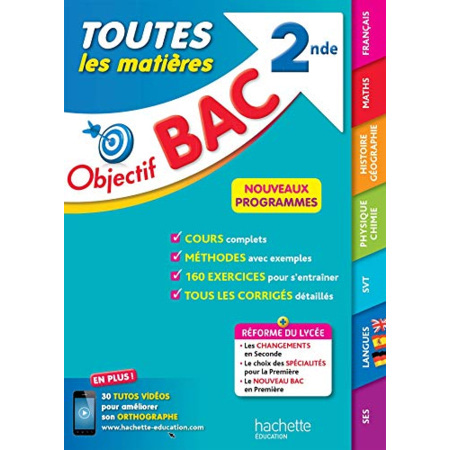 Objectif Bac toutes les matières 2nde Hachette Éducation : Comparateur ...