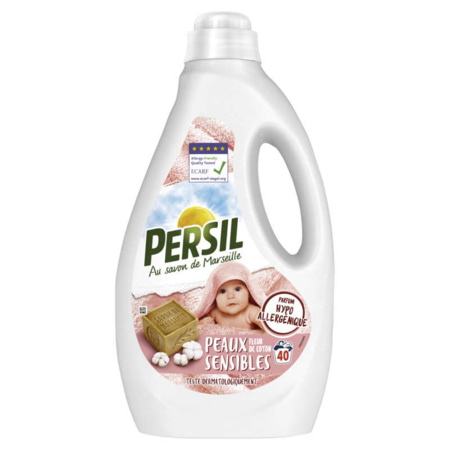 Lessive liquide au savon de marseille peaux sensibles Persil ...
