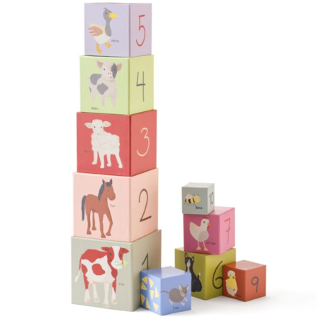 Cubes à empiler en carton Aiden KIDS CONCEPT : Comparateur, Avis, Prix