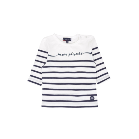 Marinière "mon pirate" Baby - coton léger - Milk/Marine Deep ARMOR-LUX ...