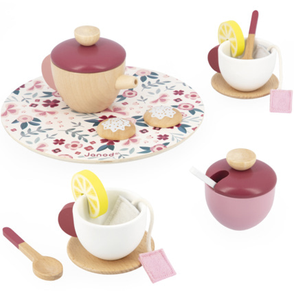 Service à thé en bois Twist JANOD : Comparateur, Avis, Prix
